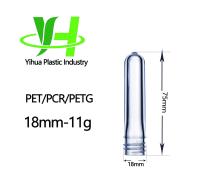 China 18mm 18/410 11g Standard Tooth Cosmetic Bottle PCR Material PET Preform for sale