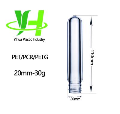 China 20mm 30g High Quality Food Grade PET Preform 350ml Yihua Preform for sale