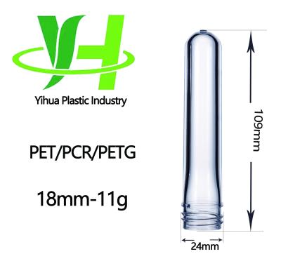 China Neck Size 24mm Plastic Bottle Preform Customized Pantone Colors for sale