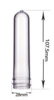 China 28mm 29g Plastic Preform Bottle Tubes Customized capacity 250ml 350ml for sale