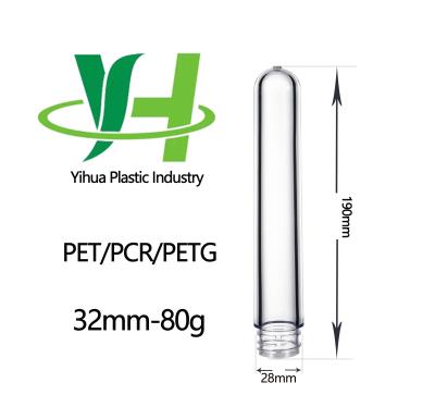 China OEM ODM 80g 2 Liter Diameter 32mm PET Preform For Water Bottles for sale