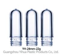 China 24mm 22g Short Neck PET Preform Hot Stamping Surface Handing for sale