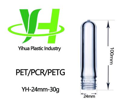 China 24mm 410 Caliber Short Blank PET Preform Used In Cosmetic Industry for sale