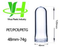 China Transparent 48mm 75g Plastic Bottle Preform Aluminium Cap Sealing for sale