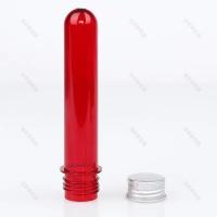 China 30ml 100ml Cosmetic Bottle Preform Red Test Tube with Aluminum Cap for sale