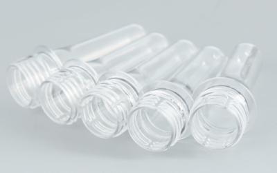 China 25g Diameter 28mm PET Preform 1810 Plastic Bottle Straight Blank for sale