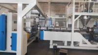 China PVC Cling Film Machine with 2350mm Width of Die 260-290kg/h Extrusion Capacity and 200m/min Line Speed for sale