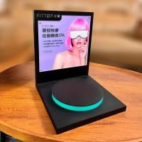 China Acrylic Countertop LED Display Stand for Neck Massager, Custom Brand POS Retail Display Rack with Screen Player for Electronic Product Promotion for sale