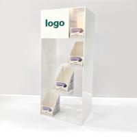 China Custom Acrylic Atomizer Display Cabinet, Transparent 4-Tier Multi-Grid Storage Display Rack for Atomizer Cartridge Boxes for sale