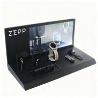 China Acrylic smart watch display stand with acrylic LED lights, high-end watch testing display stand with replaceable posters for sale