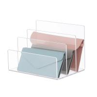 China Multi-layer sorting storage rack for desktop documents, books, magazines and comics, acrylic display stand for wallets and purses for sale