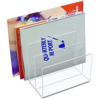 China Multi-layer sorting storage rack for desktop documents, books, magazines and comics, acrylic display stand for wallets and purses for sale