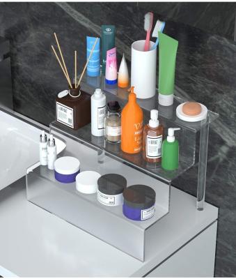China Transparent Multi-Tier Step Display Stand for Acrylic Blocks, Lego Figures, Nail Polishes and Perfumes, Ladder-Style Model Exhibition Rack for sale