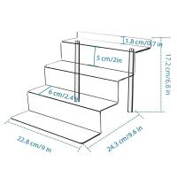 China Transparent Multi-Tier Step Display Stand for Acrylic Blocks, Lego Figures, Nail Polishes and Perfumes, Ladder-Style Model Exhibition Rack for sale