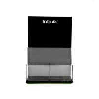 China Two-Tier Acrylic Brochure Display Stand, A4 Leaflet & Color Flyer Storage Rack for Countertops of Mobile Phone Stores and Business Halls for sale