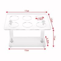 China Single-layer 6-hole acrylic ice cream stand for cross-border supply, cone waffle display rack for weddings and birthday parties for sale