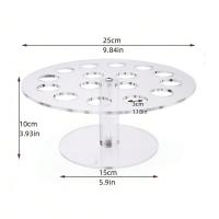 China Single-layer 6-hole acrylic ice cream stand for cross-border supply, cone waffle display rack for weddings and birthday parties for sale