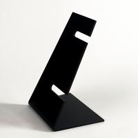 China Single Watch Display Stand, Matte Black Acrylic Wristwatch Holder Rack, L-Shape Cutout Watch Showcase for Watch Shop, Jewelry Retail Counter Photography Props for sale