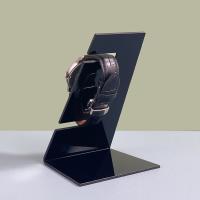 China Single Watch Display Stand, Matte Black Acrylic Wristwatch Holder Rack, L-Shape Cutout Watch Showcase for Watch Shop, Jewelry Retail Counter Photography Props for sale