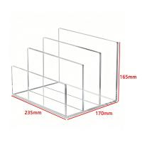 China Multi-layer transparent acrylic document rack, desktop office document sorting, storage and organizing shelf for office files for sale