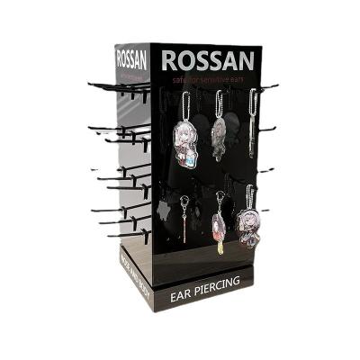 China Acrylic Hook Rotatable Jewelry Display Stand, Pegboard Hanging Multi-layer Shelf, Stationery Display Rack for Malls and Supermarkets for sale