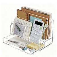 China Custom Multi-Functional Transparent Acrylic Desktop Document Organizer for Cross-Border Use, Suitable for Sorting Envelopes, Letters and Papers for sale