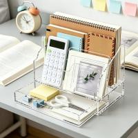 China Custom Multi-Functional Transparent Acrylic Desktop Document Organizer for Cross-Border Use, Suitable for Sorting Envelopes, Letters and Papers for sale