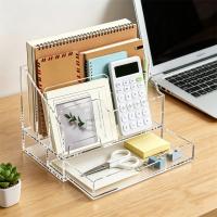 China Custom Multi-Functional Transparent Acrylic Desktop Document Organizer for Cross-Border Use, Suitable for Sorting Envelopes, Letters and Papers for sale