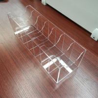 China Acrylic transparent belt organizer, compartmentalized storage box for men's ties and belts, storage container for wardrobe drawers for sale