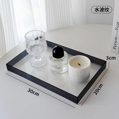 China High-end acrylic storage tray, light luxury style for bathroom, washstand, cosmetics, jewelry and aromatherapy storage for sale