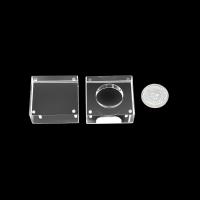 China Transparent Acrylic Display Case for Commemorative Coins, CNC High-Gloss Grooved Square Frame with Strong Magnets for Medals and Commemorative Coins for sale