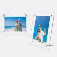 China Cross-border acrylic magnetic photo frames, strong magnetic A4 wedding photo plexiglass frames, acrylic crystal photo frames for sale