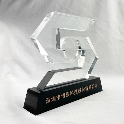 China Custom Acrylic Engraved Creative Trophies, Honor Medals & Corporate Group Anniversary Gala Logos for sale