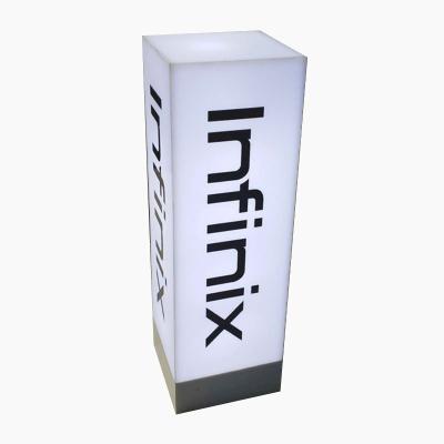 China Custom Vertical LED Light Box Sign, Freestanding Tall Rectangular Acrylic Illuminated Counter Display Light Box With Brand Logo Printing For Mobile Phone Store Shop Counter Advertising for sale
