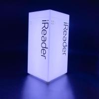 China Custom Vertical LED Light Box Sign, Freestanding Tall Rectangular Acrylic Illuminated Counter Display Light Box With Brand Logo Printing For Mobile Phone Store Shop Counter Advertising for sale