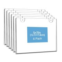 China Horizontal Wall-Mounted Transparent Acrylic Sign Holders with Screws for Wall Installation, Poster Display Frames, 8.511 inch and 57 inch for sale