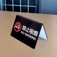 China Custom Fan-Shaped Black Acrylic Table Tent with Gold Printing, Semi-Circular Reserved Seat Welcome Sign Stand for Hotel & Restauran for sale