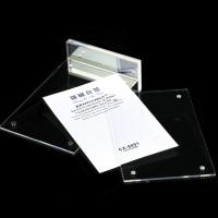 China A6 acrylic table sign with strong magnet, transparent A4 advertising display stand, PS table card and A5 display plaque for sale