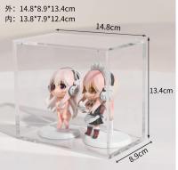 China Cross-border acrylic magnetic storage box, blind box, card and figure display case, dust-proof high-transparency storage box for Pokémon game cards for sale