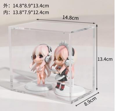 China Cross-border acrylic magnetic storage box, blind box, card and figure display case, dust-proof high-transparency storage box for Pokémon game cards for sale