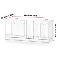China 6-Grid Acrylic Pokémon Booster Pack Display Rack, Trading Card Booster Storage Organizer with Dust Cover Lid, TCG Card Separate Display Case for sale
