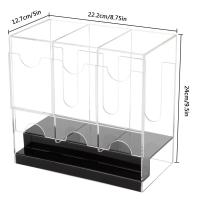 China 6-Grid Acrylic Pokémon Booster Pack Display Rack, Trading Card Booster Storage Organizer with Dust Cover Lid, TCG Card Separate Display Case for sale