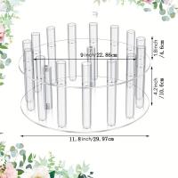 China Acrylic cake stand, glass flower vases, transparent round test tube flower rack, dessert display stand for weddings and parties for sale