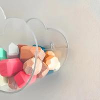 China Wall-mounted acrylic storage rack for cross-border supply, cloud-shaped decorative box for kids' toy storage for sale