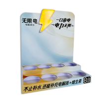 China Two-tier stepped supermarket counter display stand made of PVC foam board for daily chemical promotion, layered design and customizable for sale