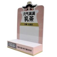 China Two-tier stepped supermarket counter display stand made of PVC foam board for daily chemical promotion, layered design and customizable for sale