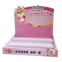 China Two-tier stepped supermarket counter display stand made of PVC foam board for daily chemical promotion, layered design and customizable for sale