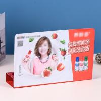 China L-shaped table signs including PVC display stands, desktop wine menus, bent wine display racks and merchant QR code advertising stands for sale