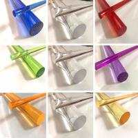 China Transparent Colored PMMA Solid Round Rod Light Guide Bar Colored Crystal Column, Diameter: 2mm-50mm for sale