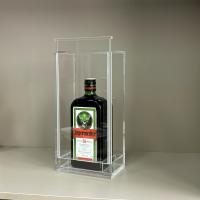 China Clear Acrylic Liquor Bottle Display Box, Dustproof Single Wine Bottle Storage Case, Transparent Acrylic Display Cube for Bar, Retail Shop Alcohol Bottle Showcase for sale